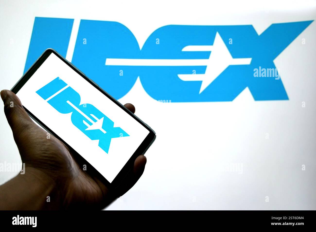 India. 15th Feb, 2025. In this photo illustration, an IDEX logo is seen ...