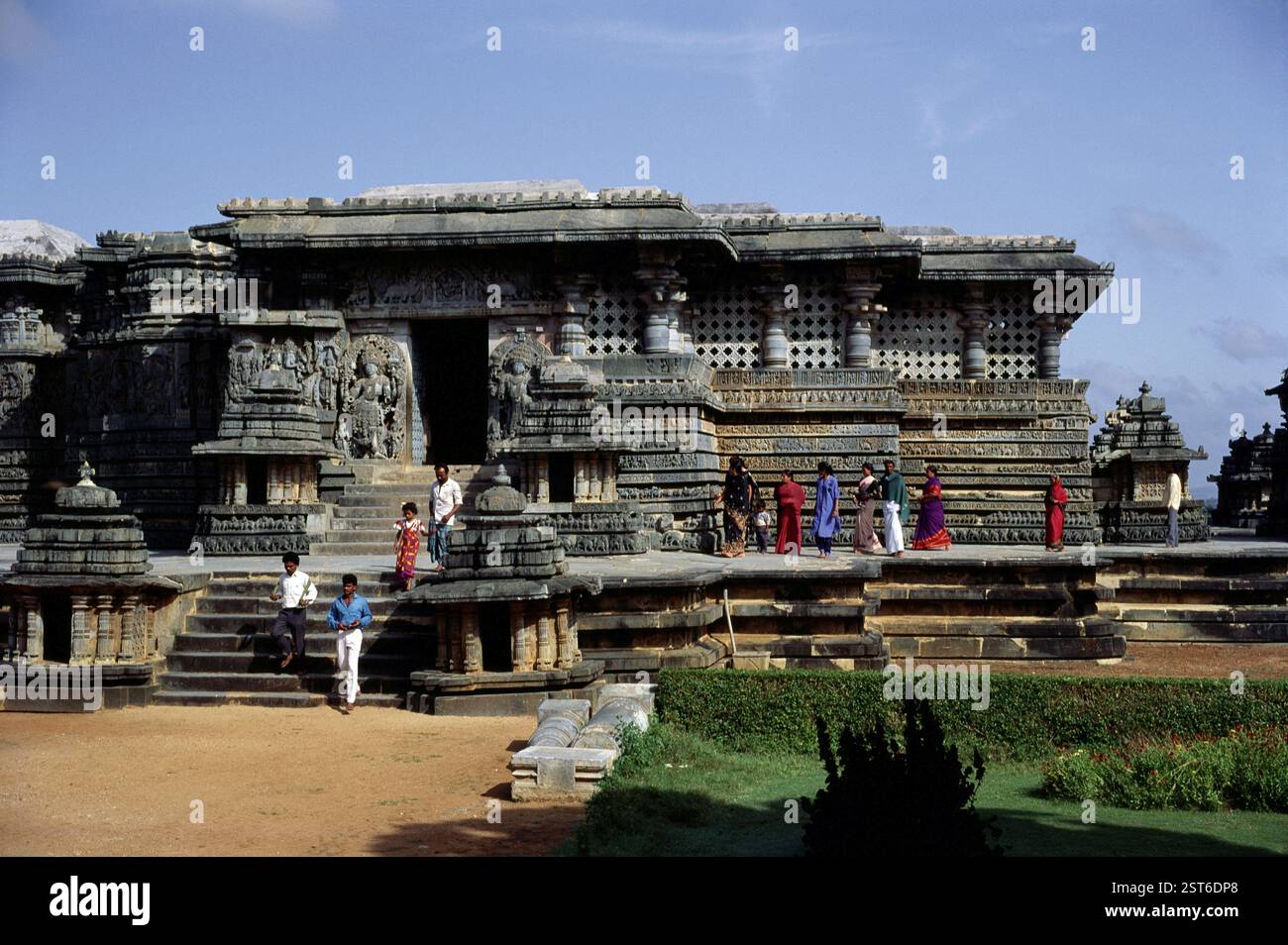 Star shaped Plinth of Hoysaleswara temple, Halebid, Karnataka, India ...