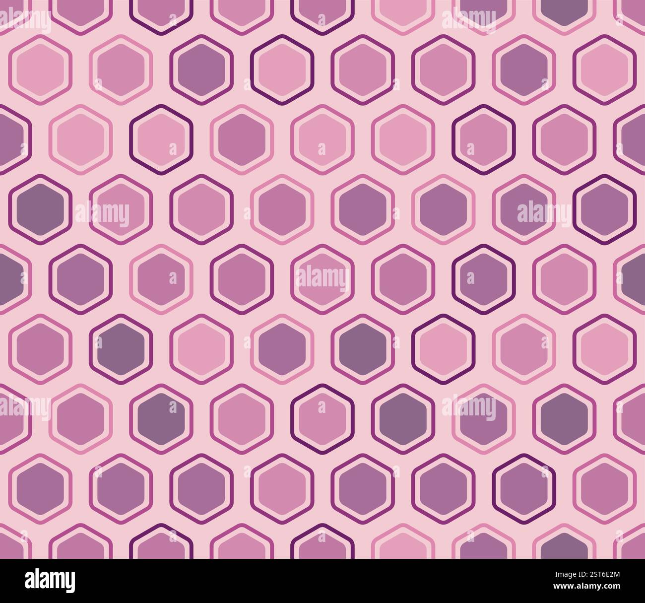 Seamless hexagon background. Bold rounded hexagons mosaic cells with padding and inner solid ...