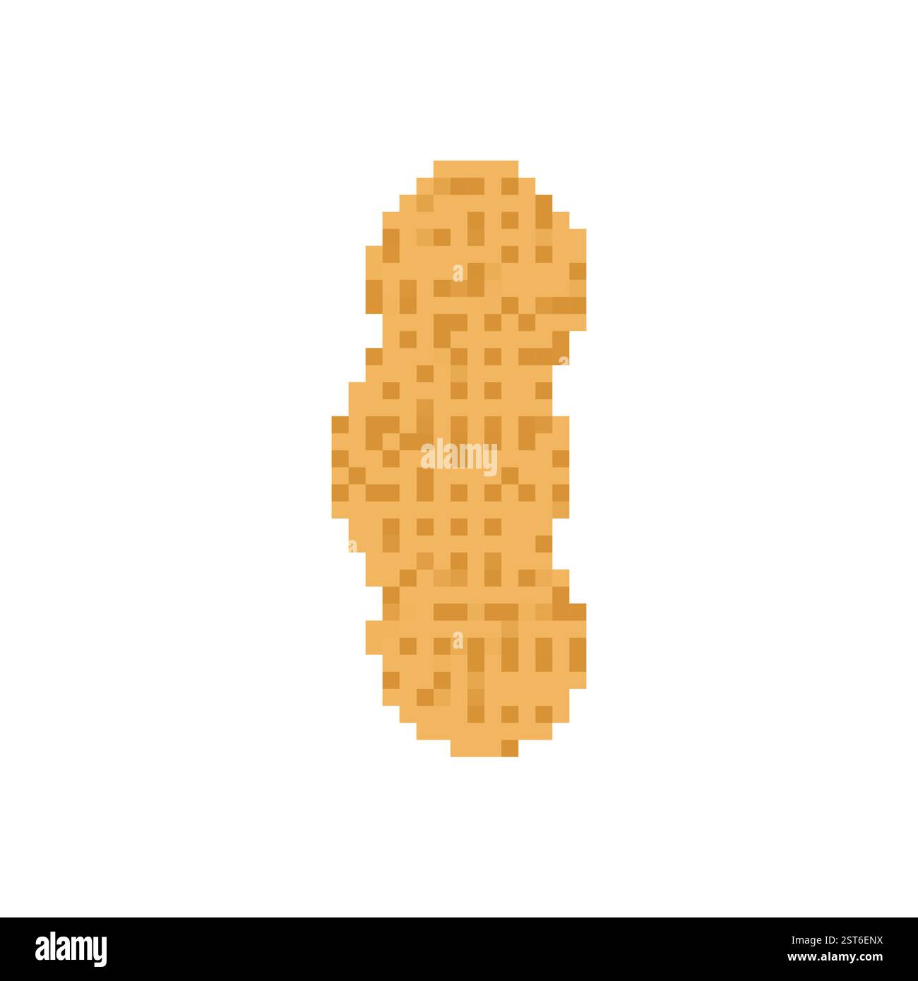 Peanut pixel art. 8bit groundnut symbol Stock Vector Image & Art - Alamy