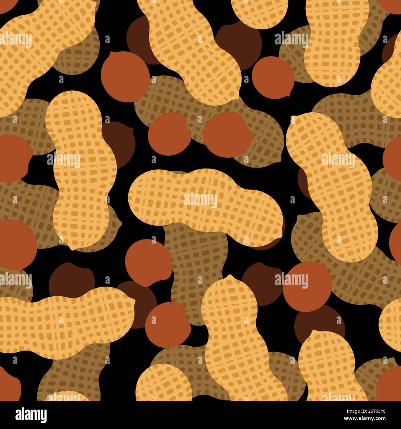 Peanut pattern seamless. Groundnut background Stock Vector Image & Art ...