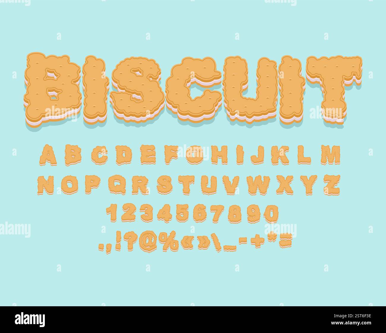 Biscuit letters Stock Vector Images - Alamy