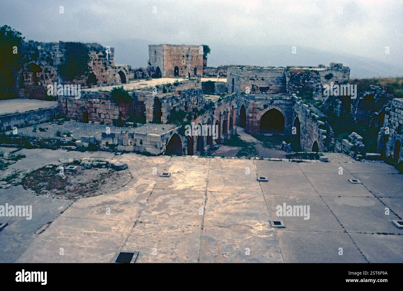 View of the courtyard from the upper floor, on the left the atrium ...