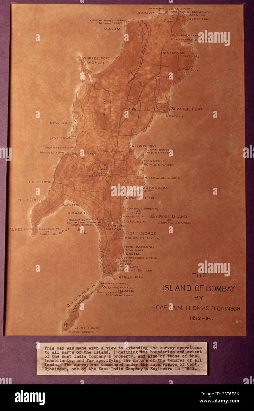 Old Bombay Map Stock Photo - Alamy