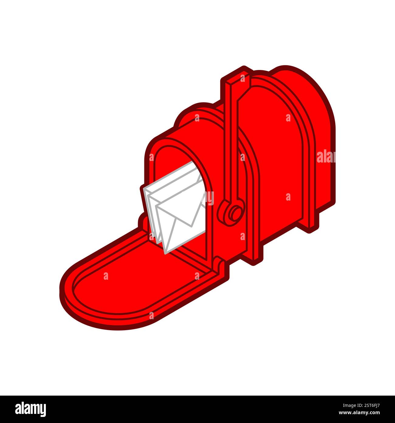 Red post office letterbox Stock Vector Images - Alamy