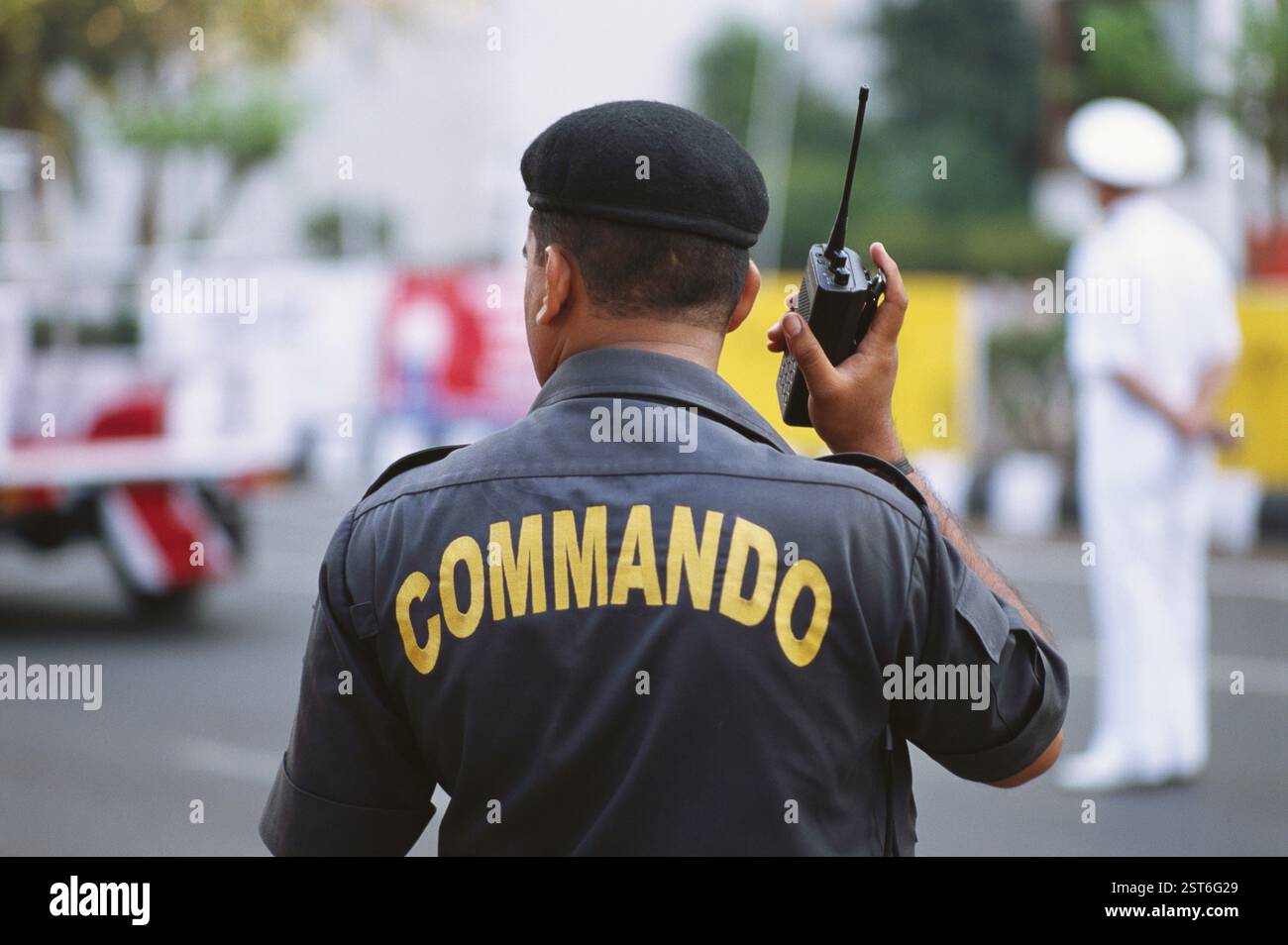 Security man on duty, international fleet review, bombay mumbai ...