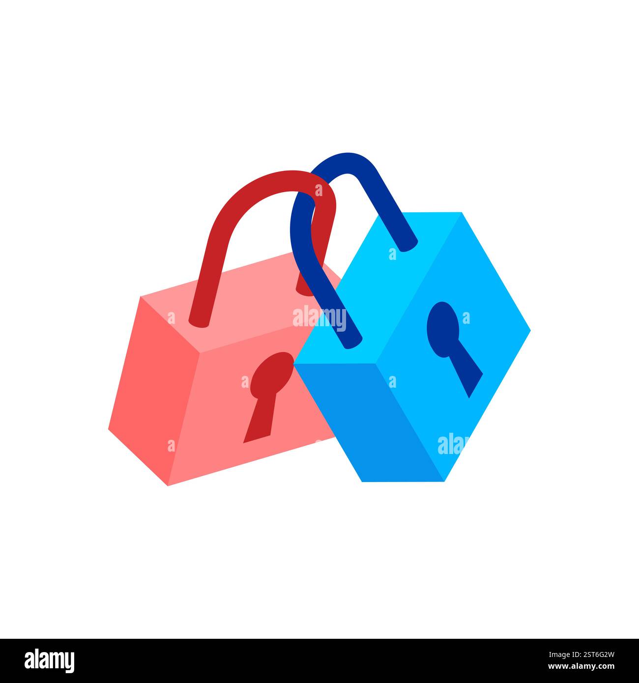 Two locks connected. Symbol of love and fidelity Stock Vector Image ...