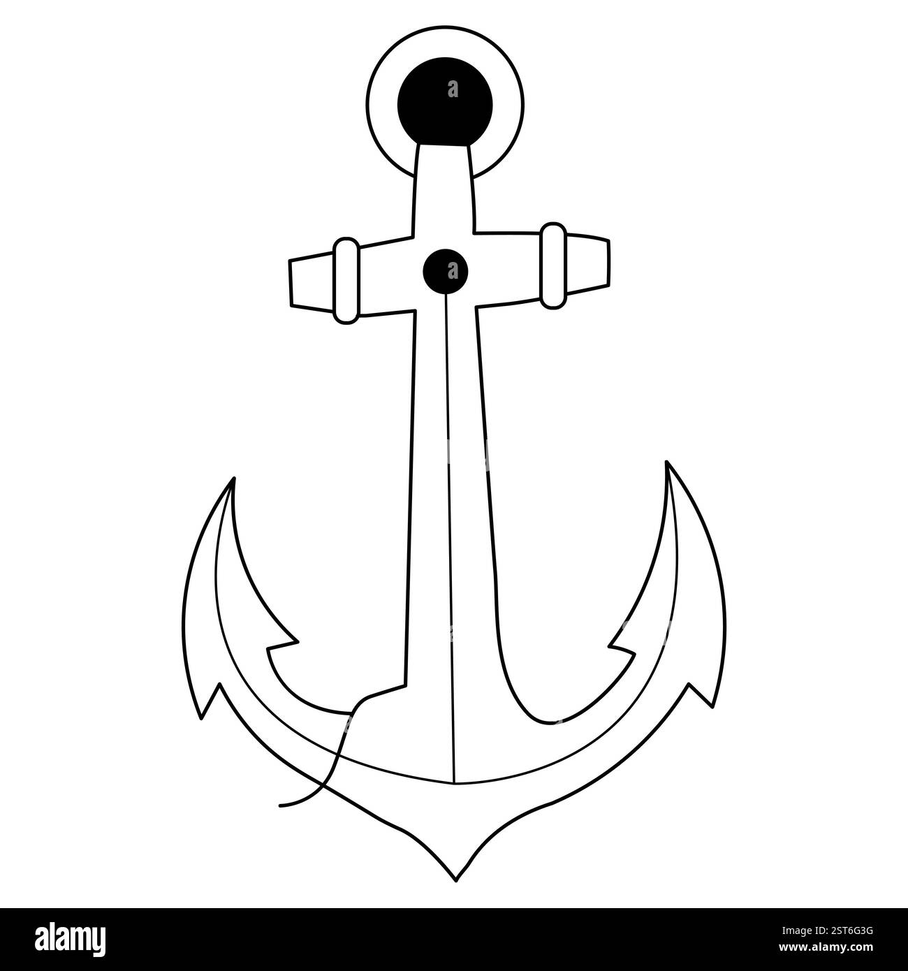 Anchor Drawing With Banner