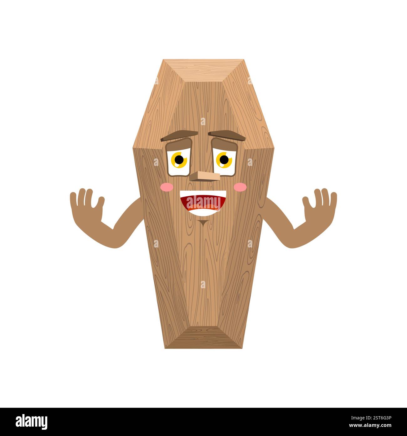 Coffin happy. casket merry emotion Stock Vector Image & Art - Alamy
