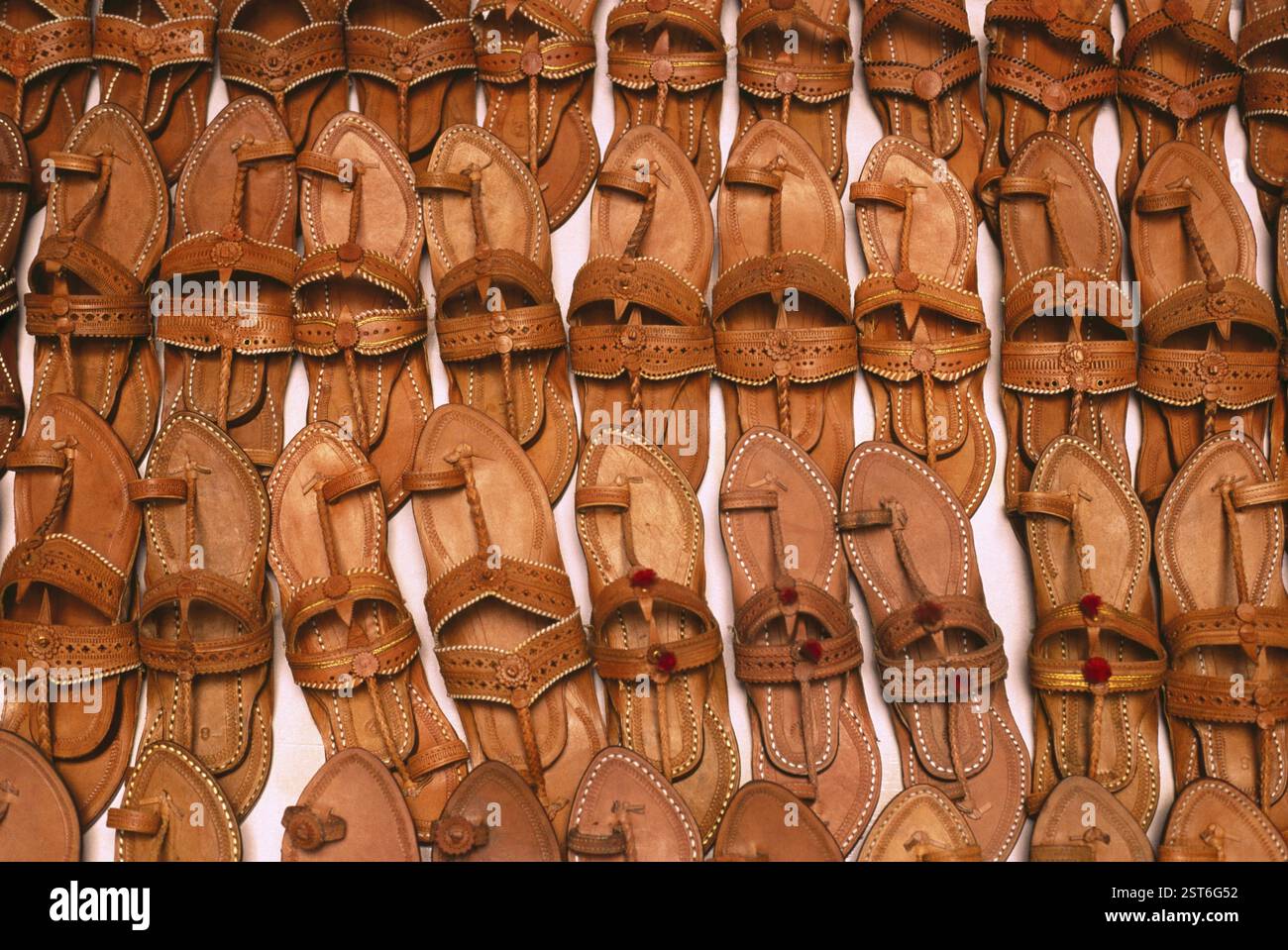 Different types of kolhapuri chappals, maharashtra, india Stock Photo ...
