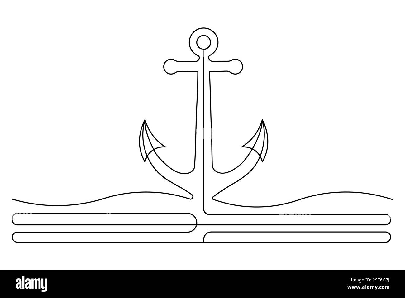 Anchor Drawing Black And White