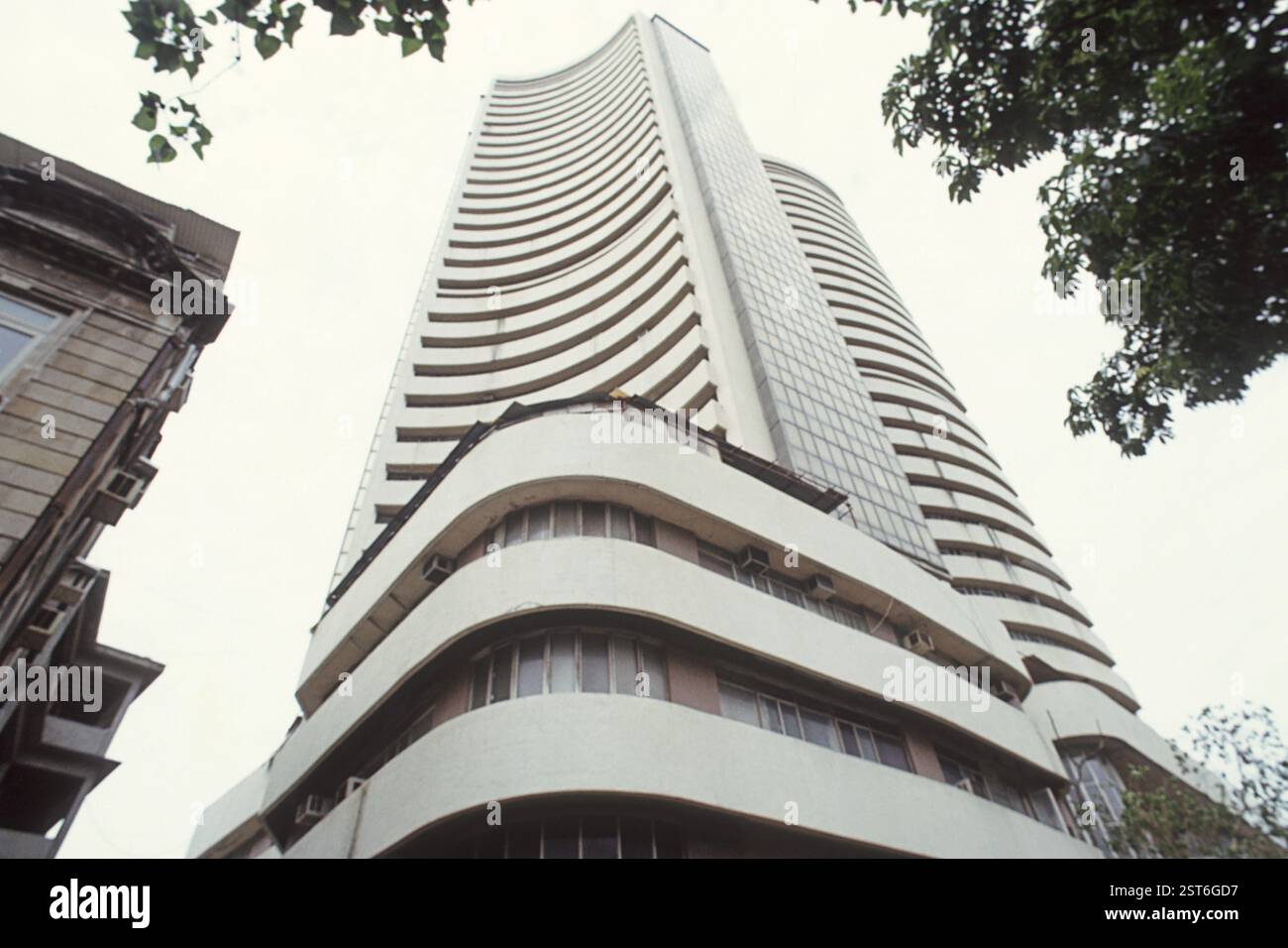 Building of the Bombay Stock Exchange (BSE) standing tall at Dalal ...
