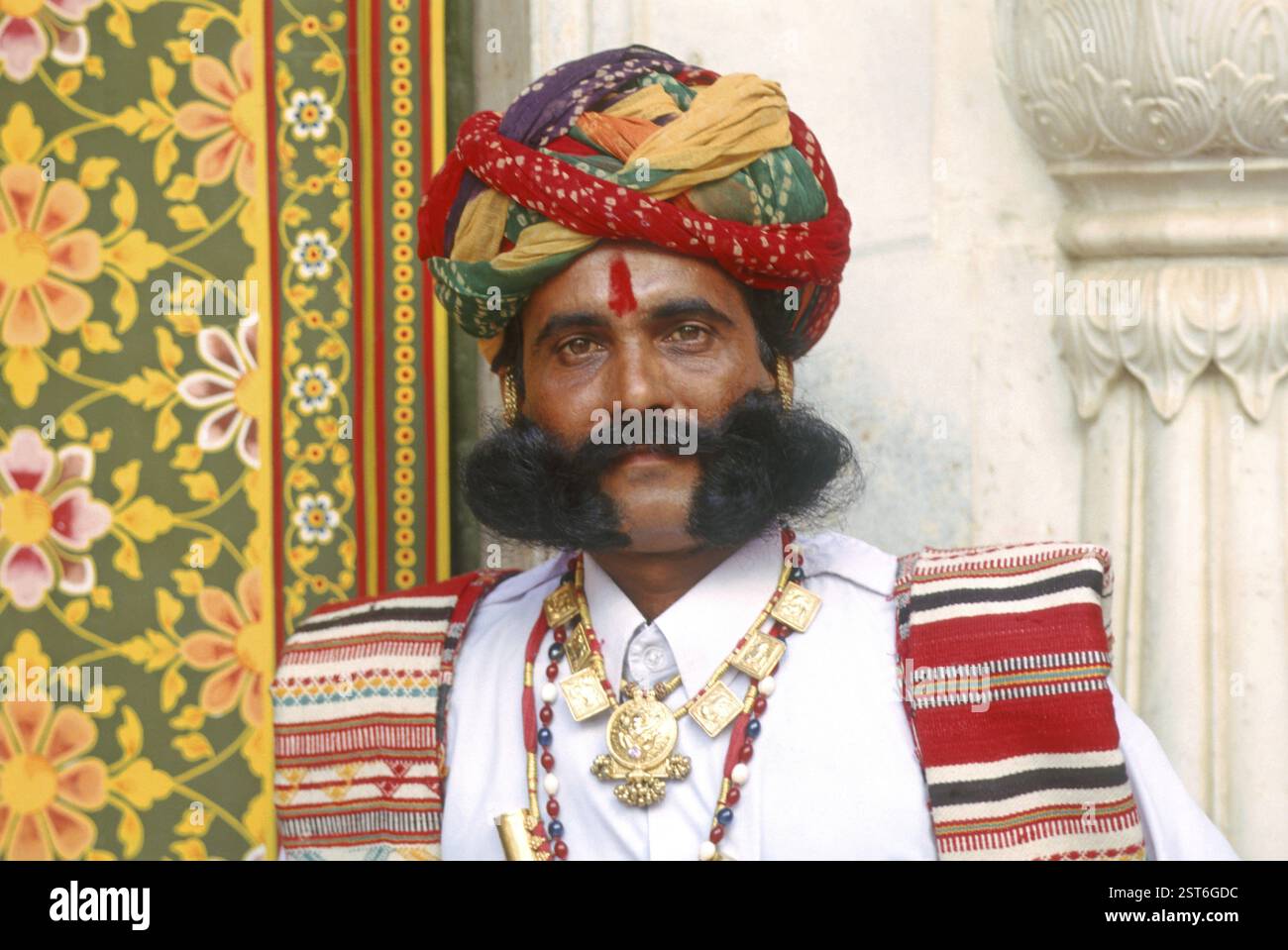 Rajasthani Man, Rajasthan, India Model Release Number 713 Stock Photo ...