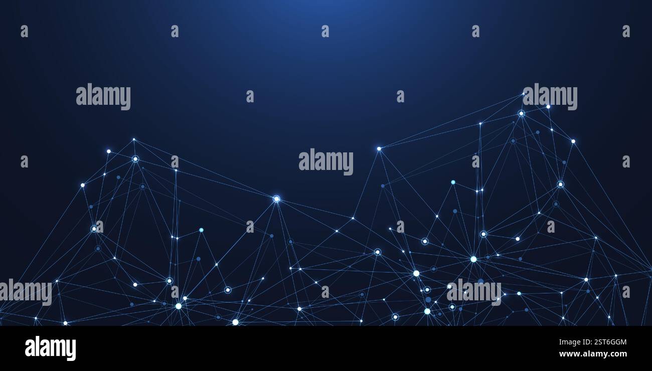 Global network connection concept. Big data visualization. Social network communication in the ...