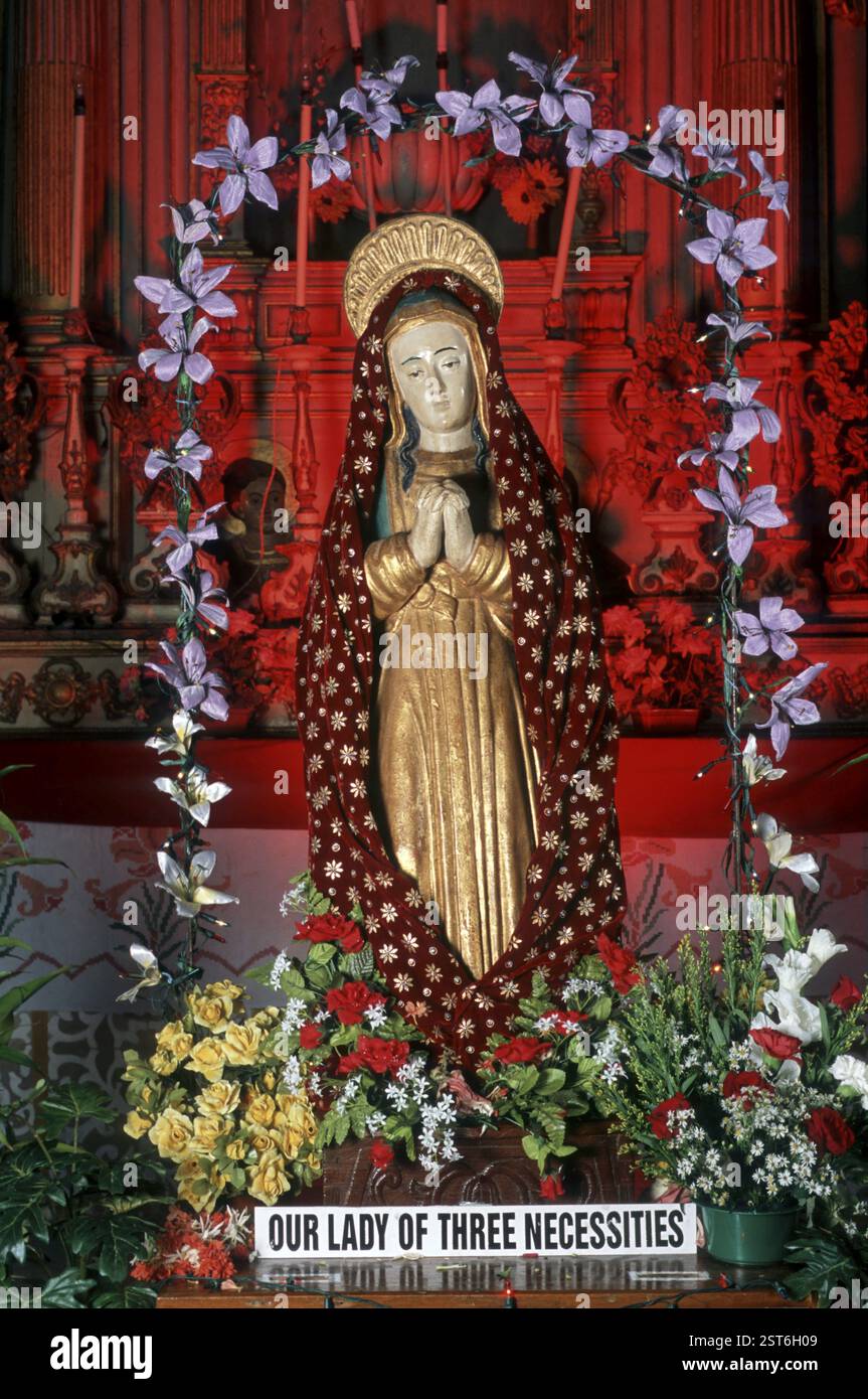 Statue of Mother Mary in Se cathedral, Old Goa, India, Asia Stock Photo ...
