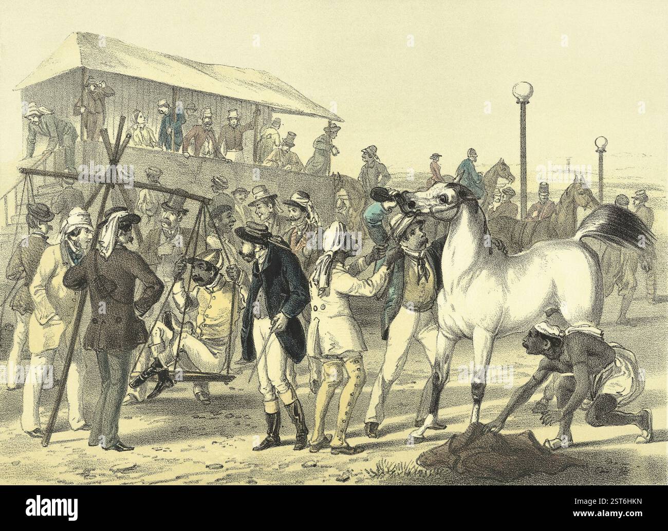 Illustration Lithograph Woodcut of Life in India During British Rule ...