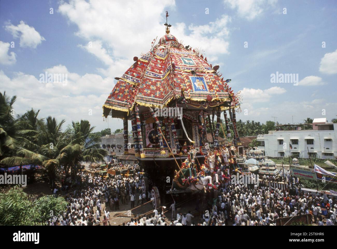 Temple car (chariot) festival at thiruvarur, tamilnadu, india Stock ...