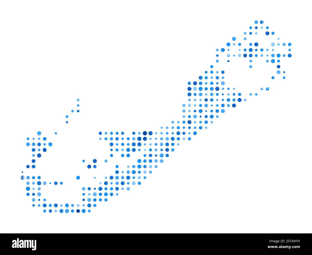 Bermuda dot map. Island digital style shape. Bermuda vector image ...