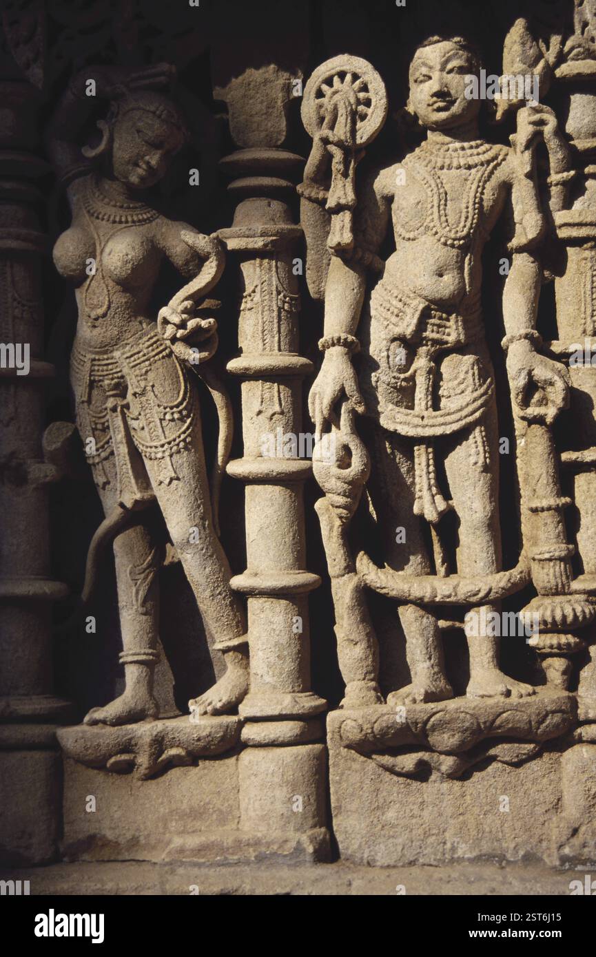 Sculpture- Rani vav, step well Patan, Gujarat, India, Asia Stock Photo ...