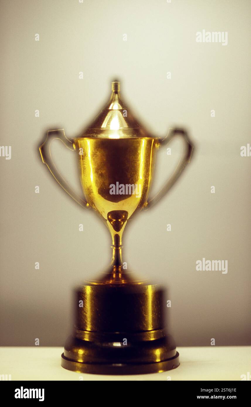 Concept, trophy award on white background Stock Photo - Alamy