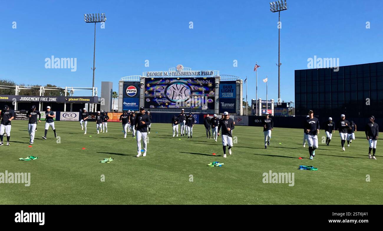The New York Yankees start their first full-squad workout of the year ...