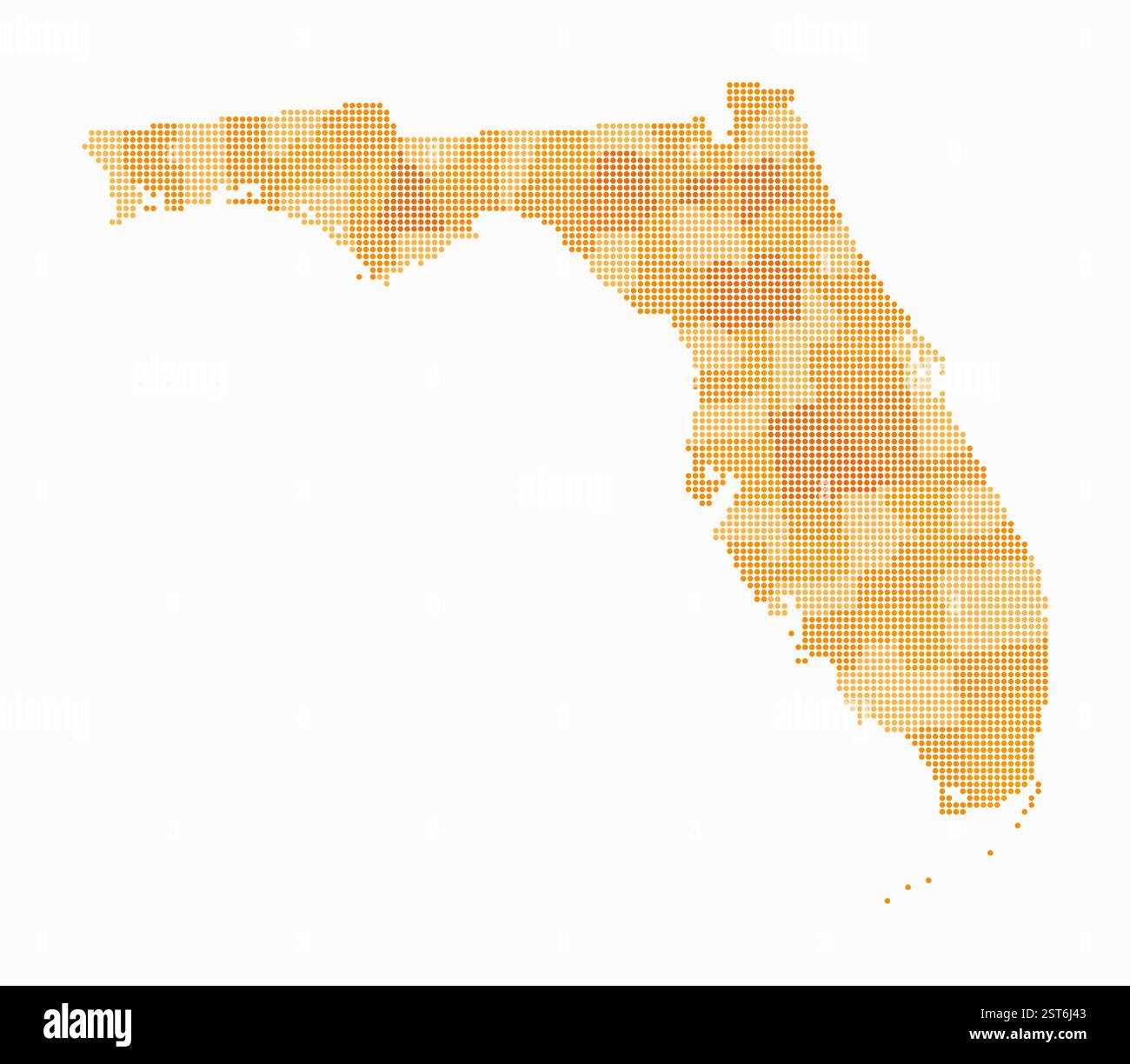 Florida dotted map. Digital style map of the state on white background ...