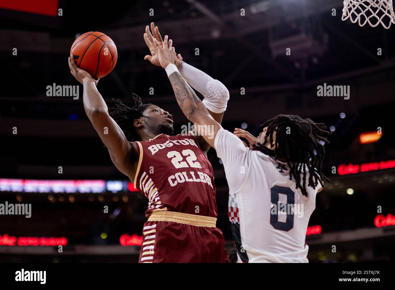 February 15, 2025: Boston College forward Jayden Hastings (22) shoots ...