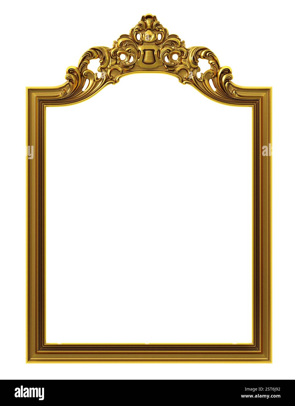 Golden 3d frame arch Cut Out Stock Images & Pictures - Alamy