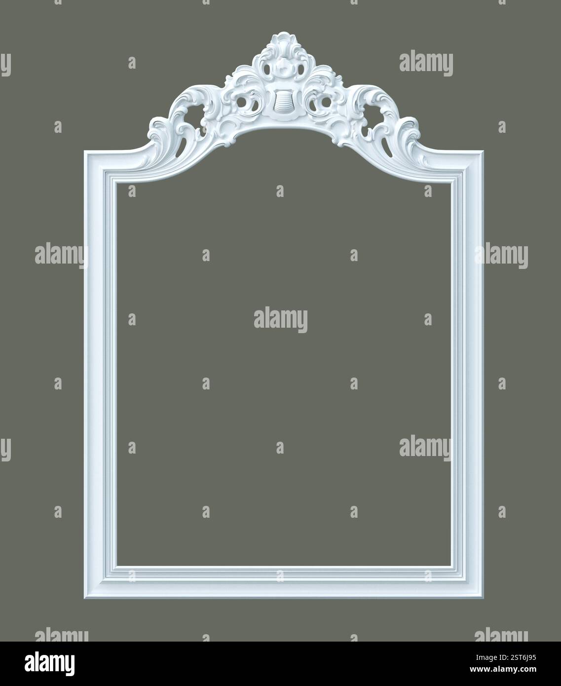 Texture of white classic arched frame Stock Photo - Alamy