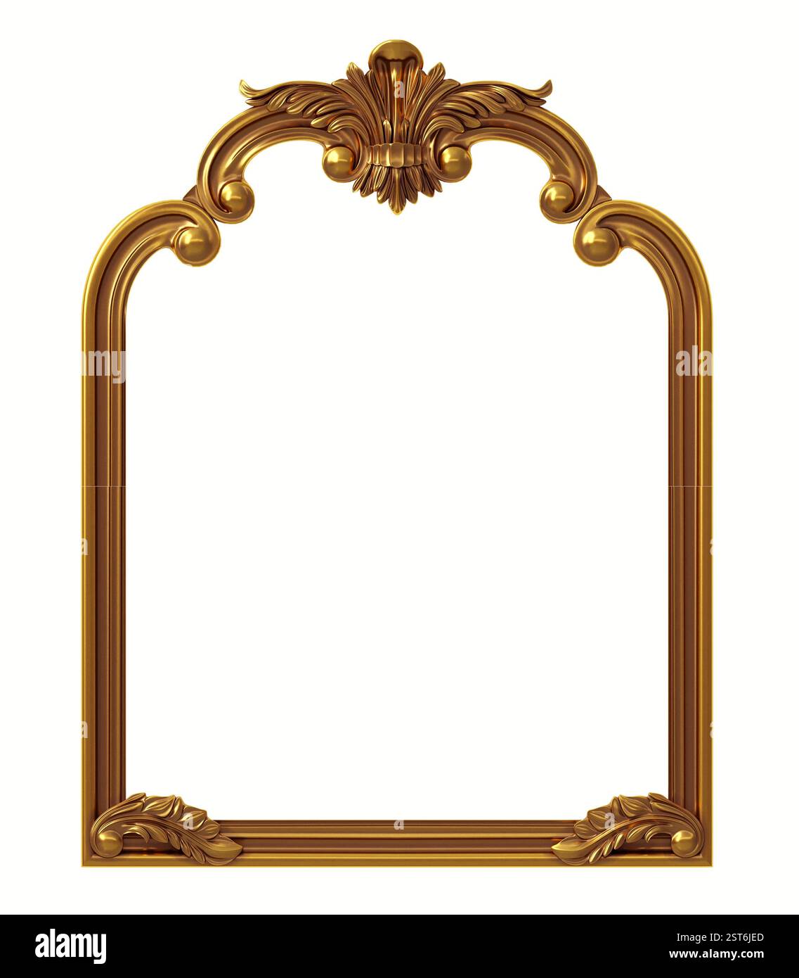 Texture of golden classic arched frame Stock Photo - Alamy