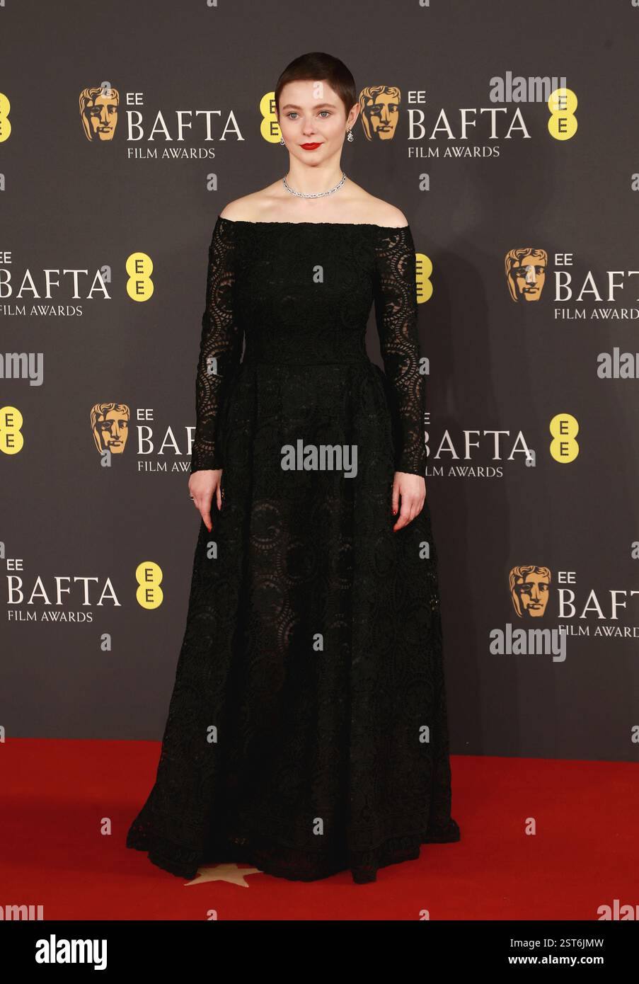 London, UK. 16th Feb, 2025. Thomasin McKenzie attends the 2025 BAFTA ...