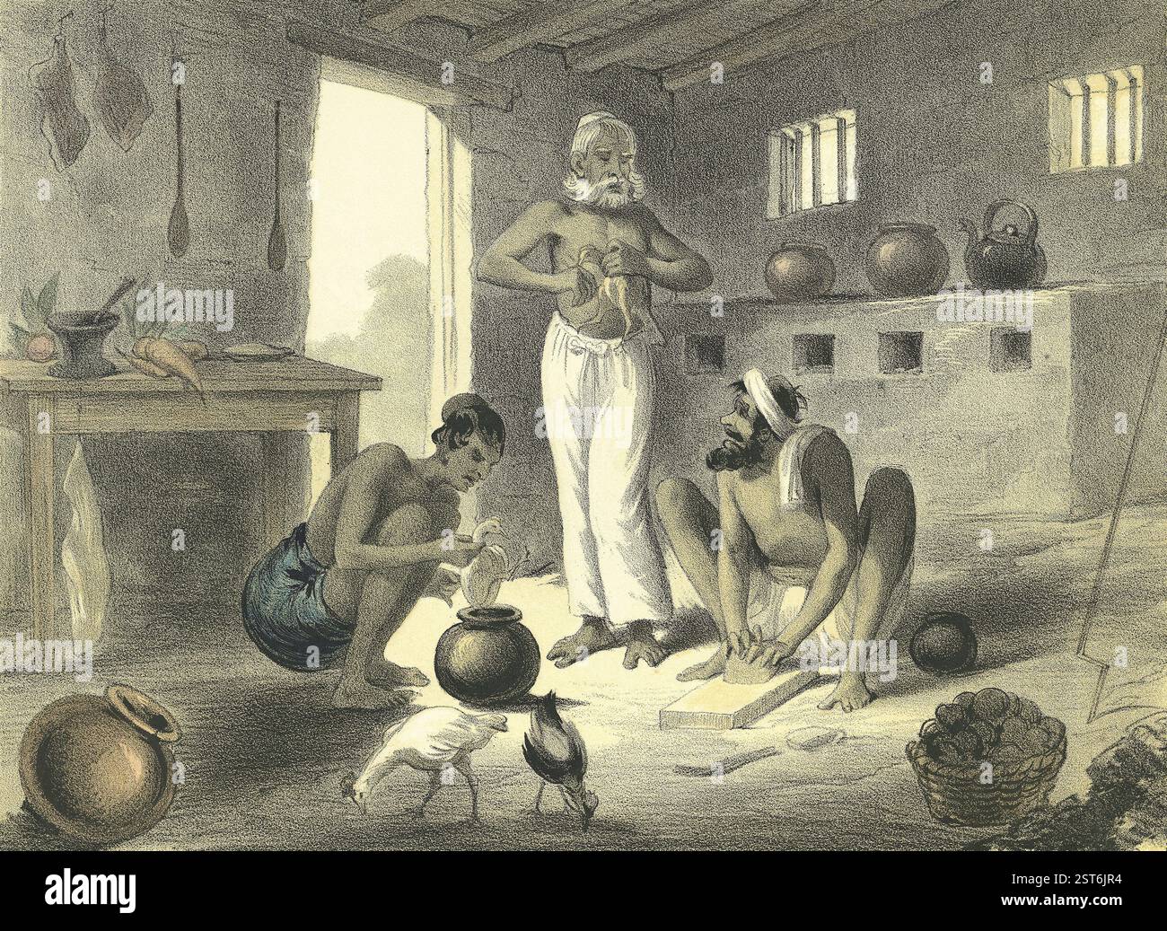 Illustration Lithograph Woodcut of Life in India During British Rule ...