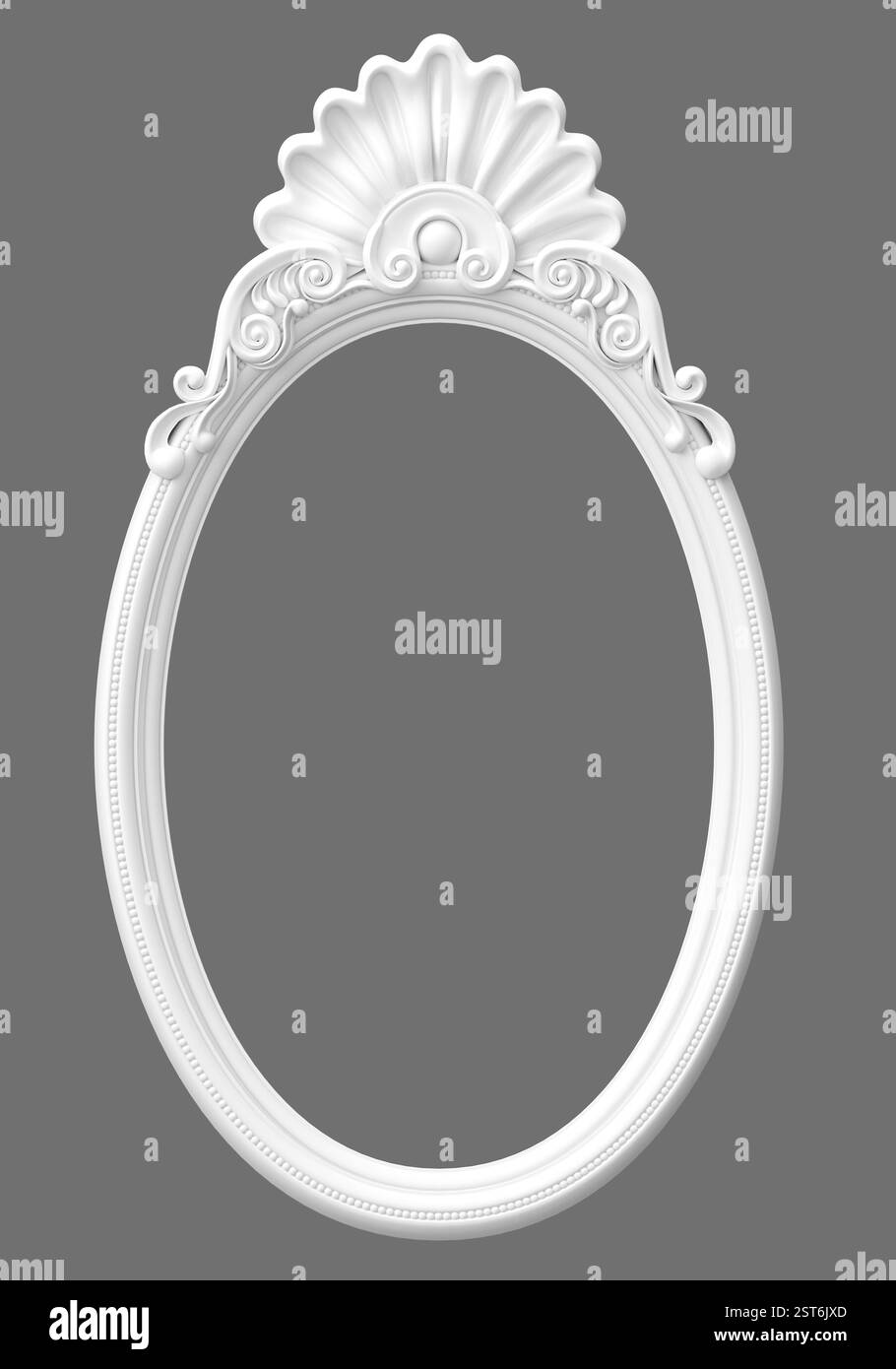 Texture of white classic baroque frame Stock Photo - Alamy