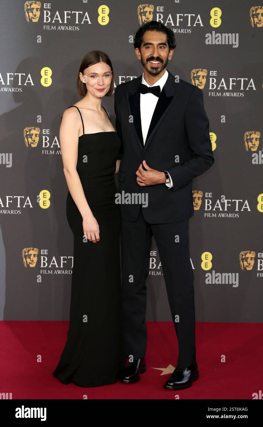 London, UK. 16th Feb, 2025. Tilda Cobham and Dev Patel attend the 2025 ...