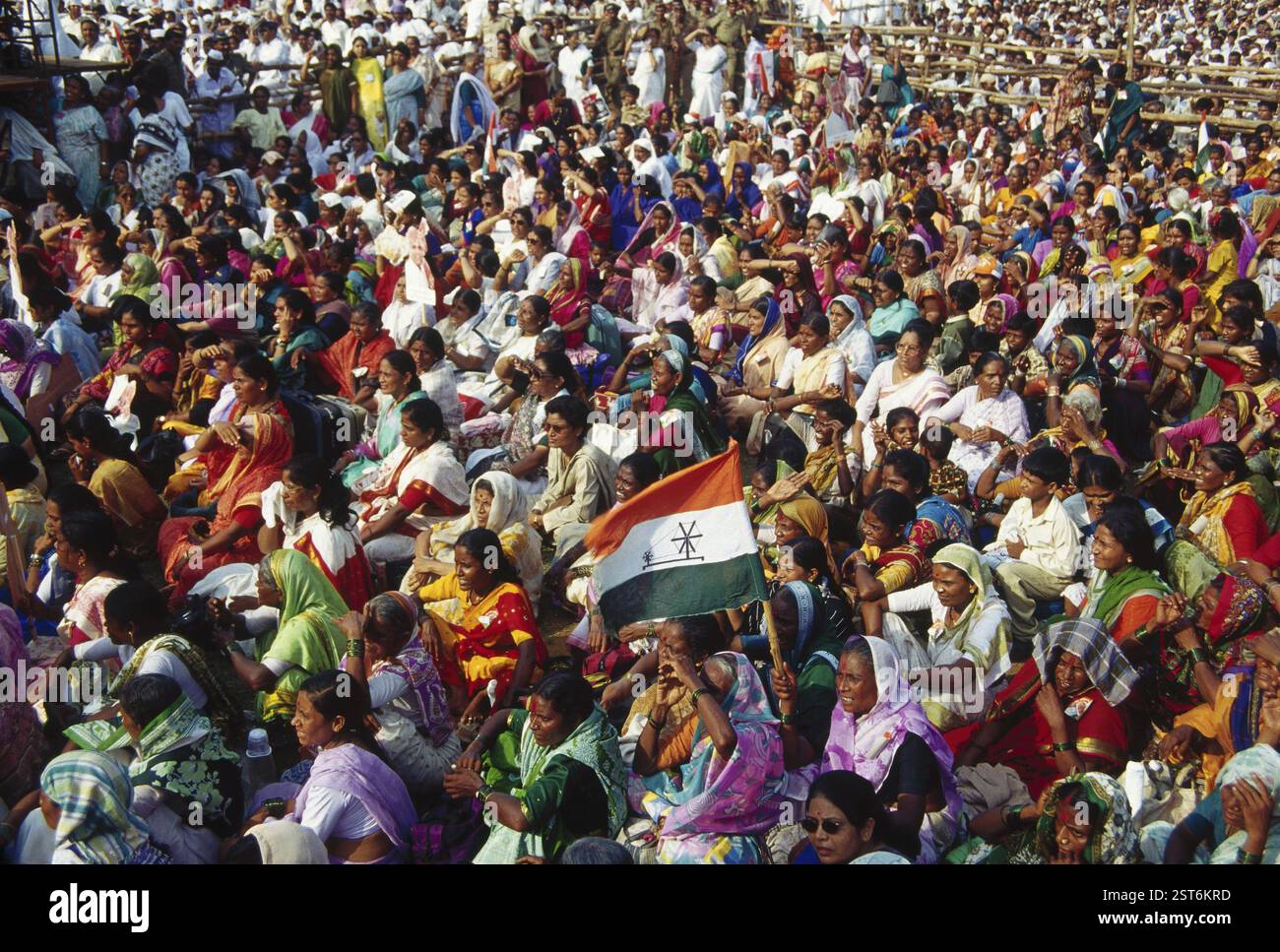 Crowd of rural women, Bombay Mumbai, Maharashtra, India, Asia Stock ...