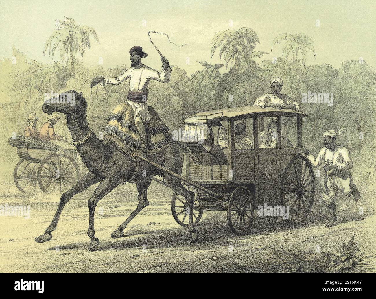 Illustration Lithograph Woodcut of Life in India During British Rule ...