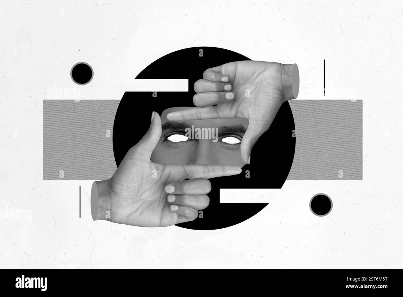 Composite collage picture of black white colors arms fingers ...