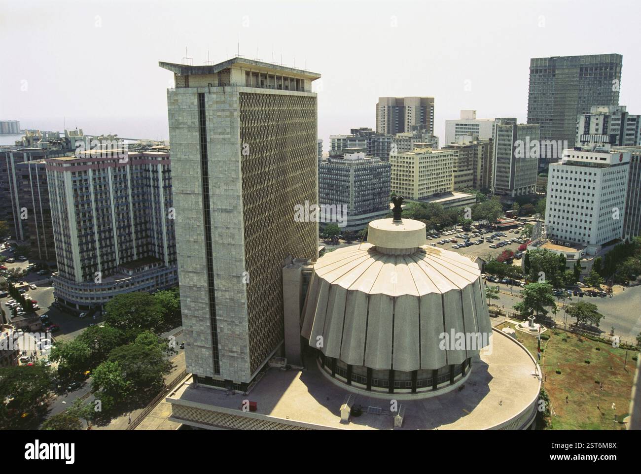 Aerial view of Vidhan Bhavan and Backbay Reclamation Nariman point ...