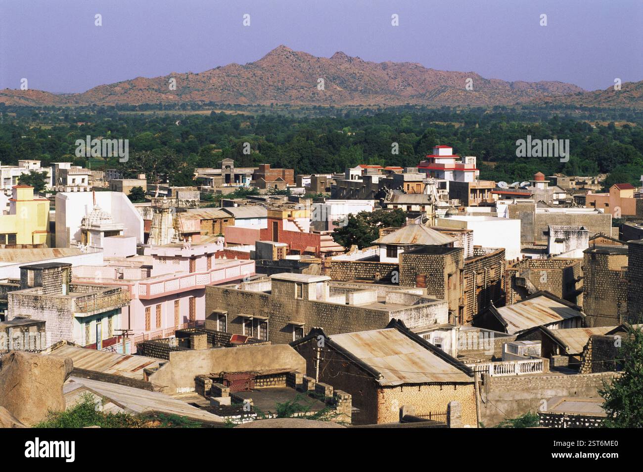 Aerial View of Typical Marwadi Village, Malwada, Rajasthan, India, Asia ...