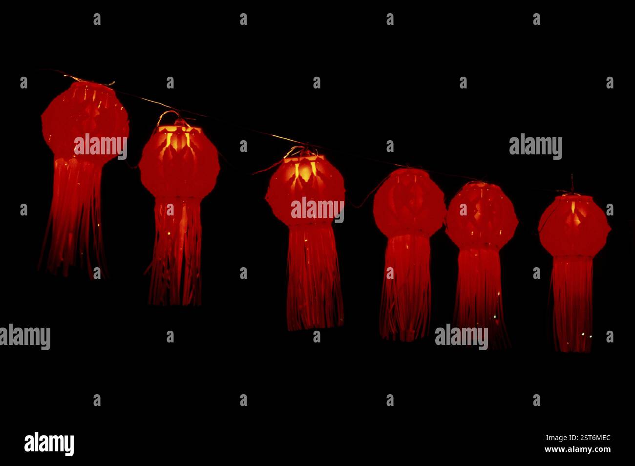 Row of Akash kandil lanterns hanging on Diwali deepawali Festival ...