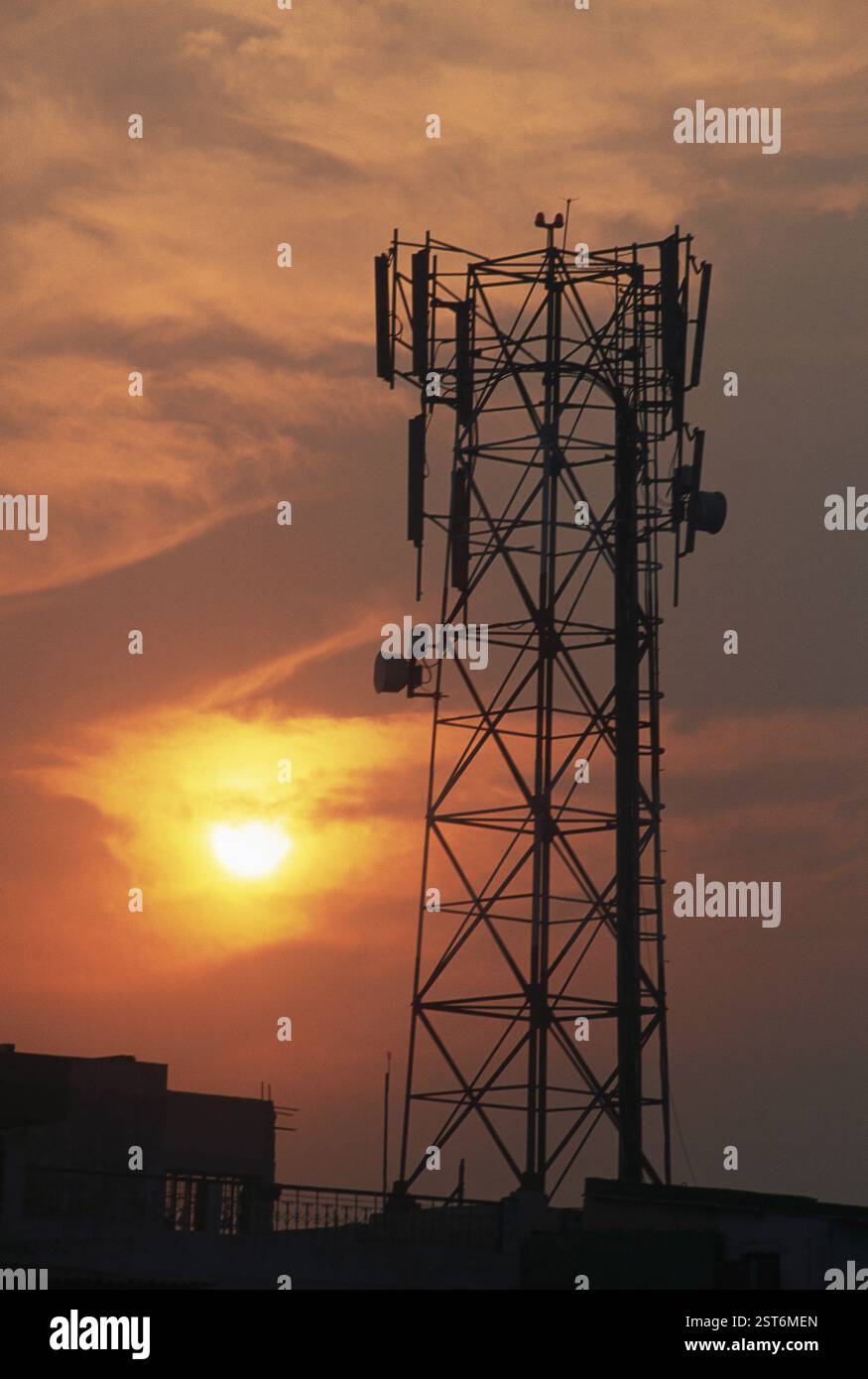 Top of microwave tele communication tower, hyderabad, andhra pradesh ...