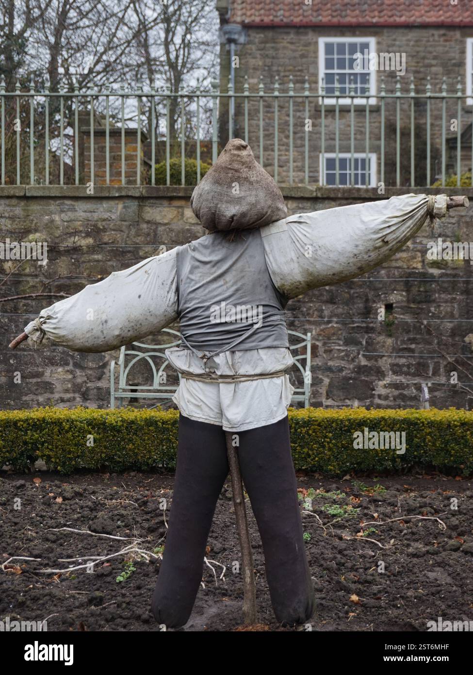 A scare crow at Pockerley Old Hall, Beamish, the living museum of the ...