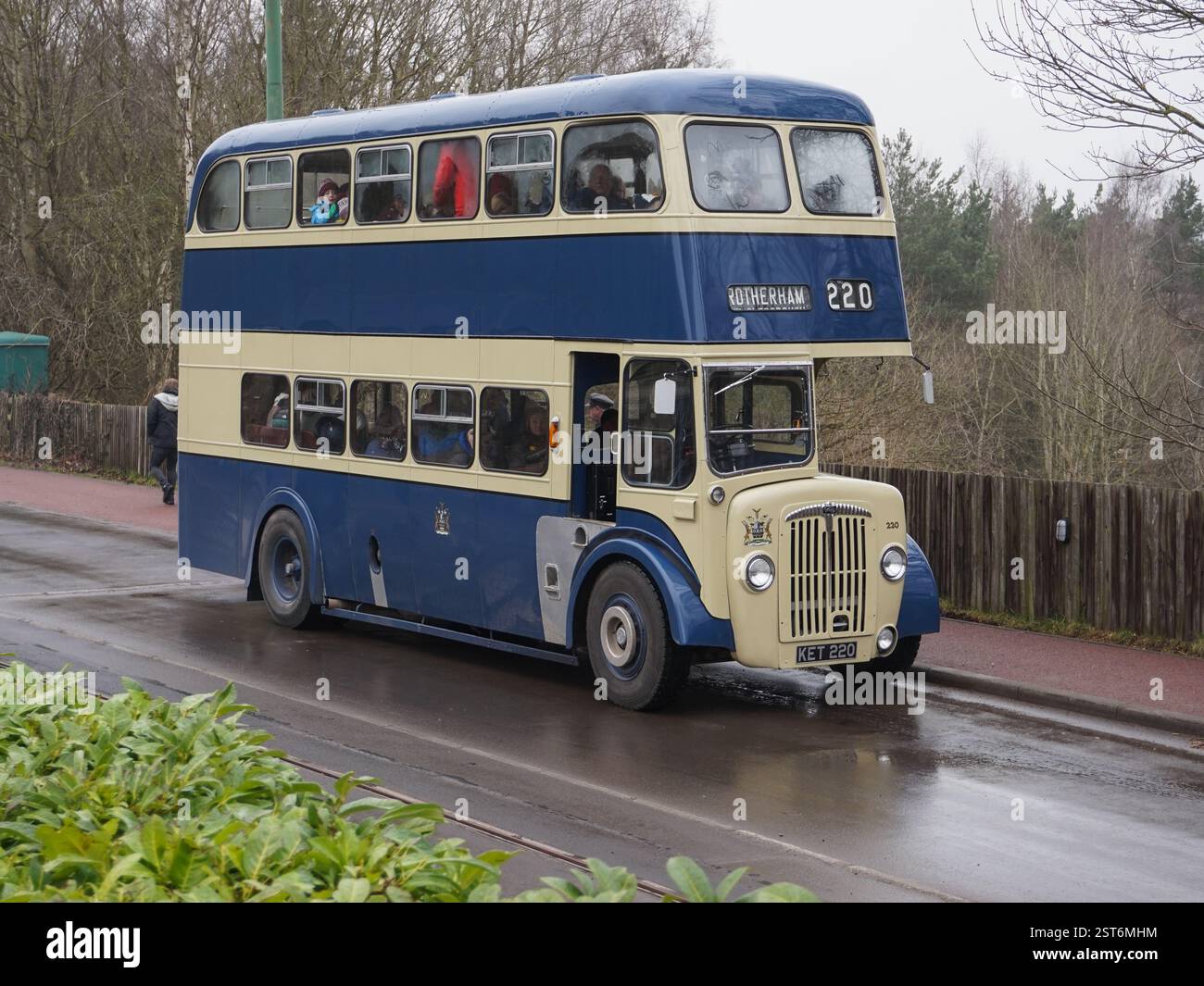 Vintage bus at Beamish, the living museum of the north Stock Photo - Alamy