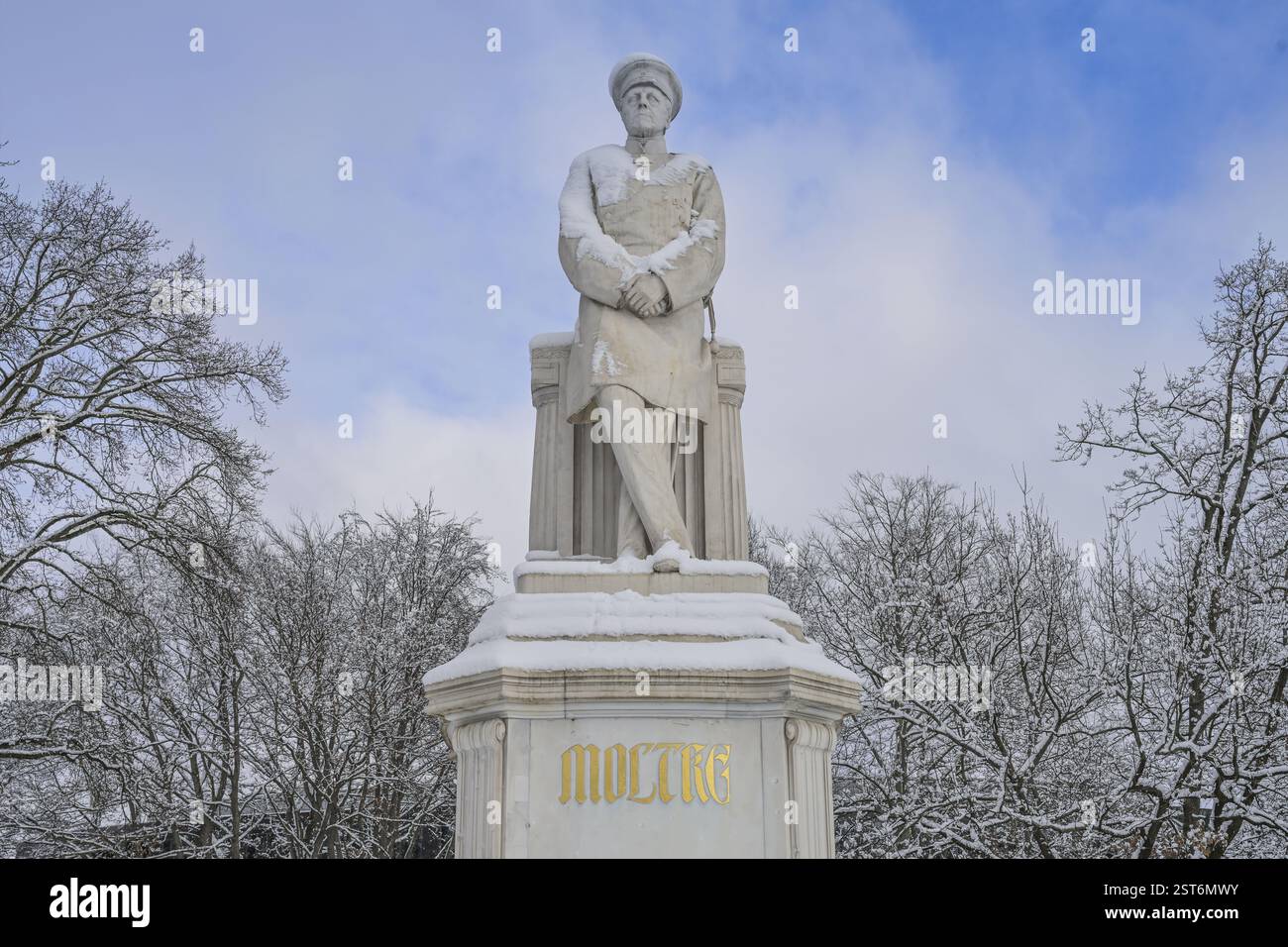 Winter, snow, monument, Helmuth Karl Bernhard von Moltke, Grosser Stern ...