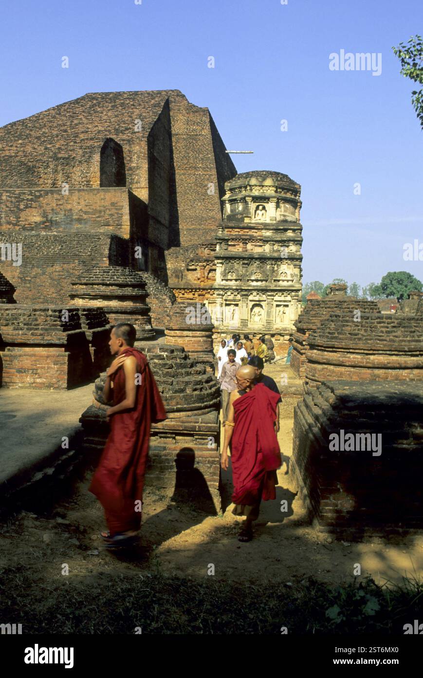 Buddhist at stupa, nalanda university complex, bihar, india Stock Photo ...