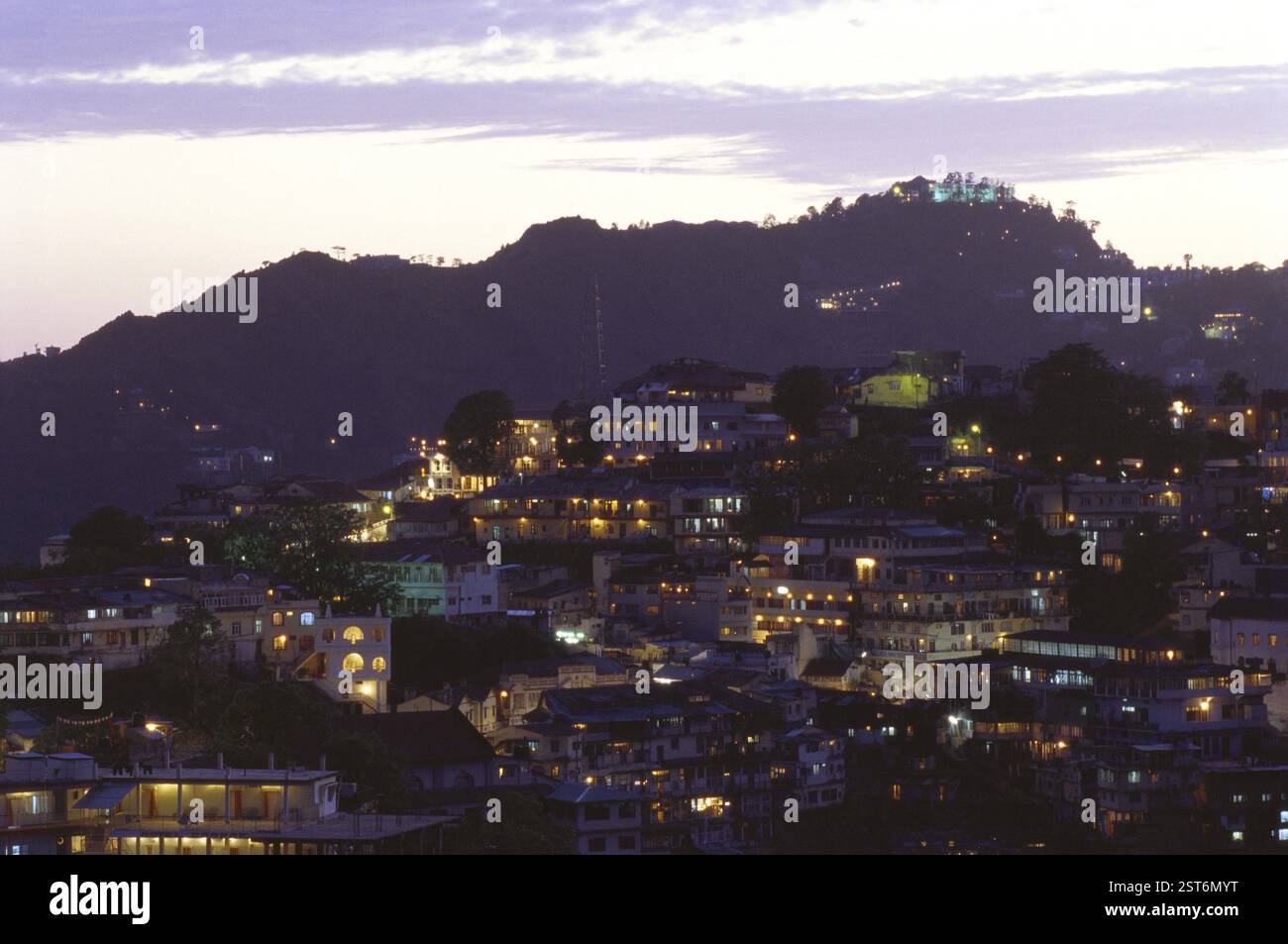 Mussoorie hill station at night, uttaranchal, india Stock Photo - Alamy
