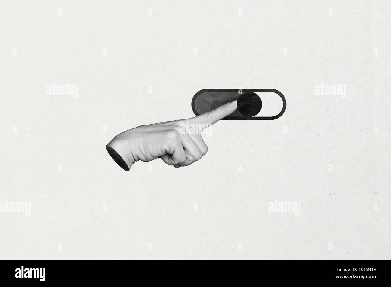 Creative photo collage trend artwork template of gesture finger symbol ...