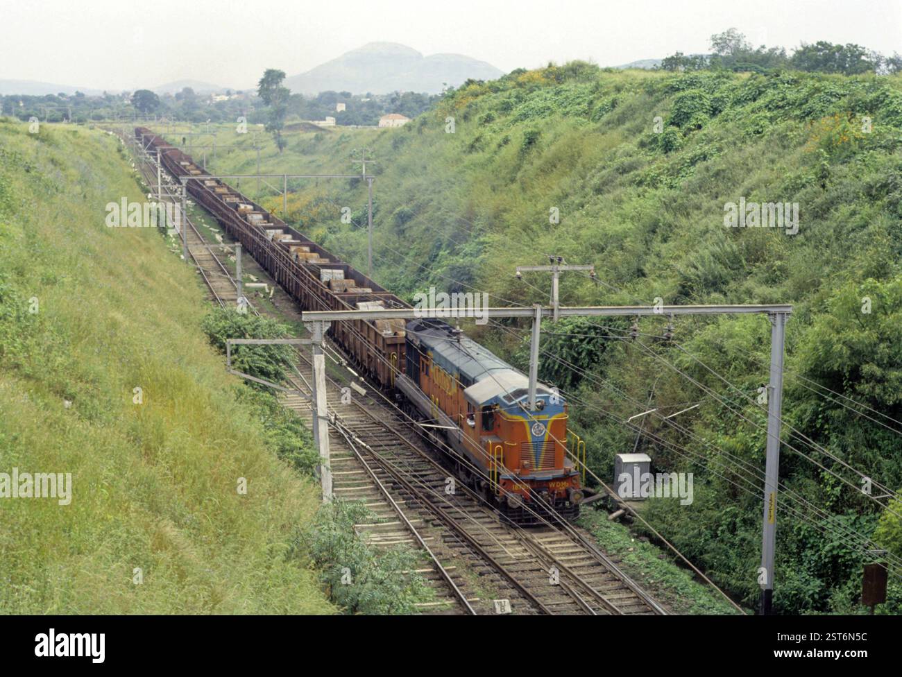 Indian railways freight train hi-res stock photography and images - Alamy