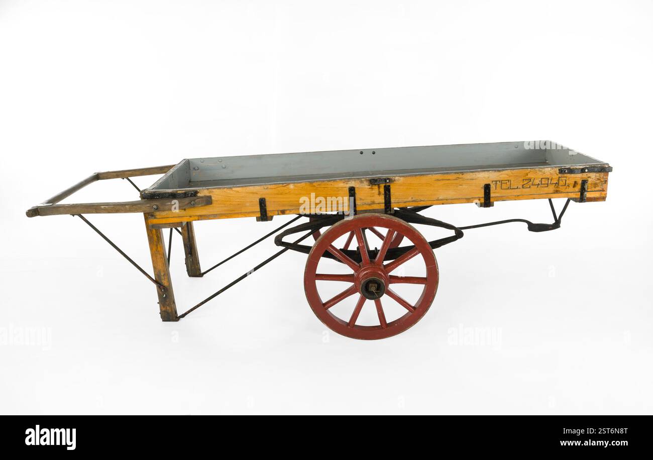 Historical Dutch wooden push carts with wooden wheels . Historic ...