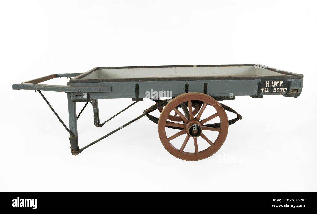Historical Dutch wooden push carts with wooden wheels . Historic ...